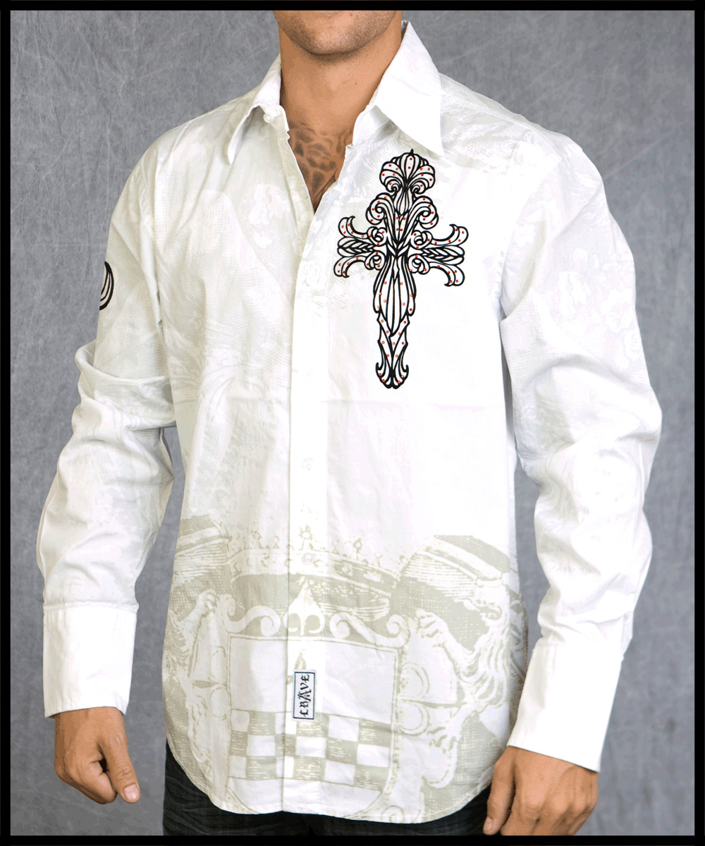 Rebel Spirit - Мужская рубашка - C003-WHT - C003-WHT – купить по лучшим ...